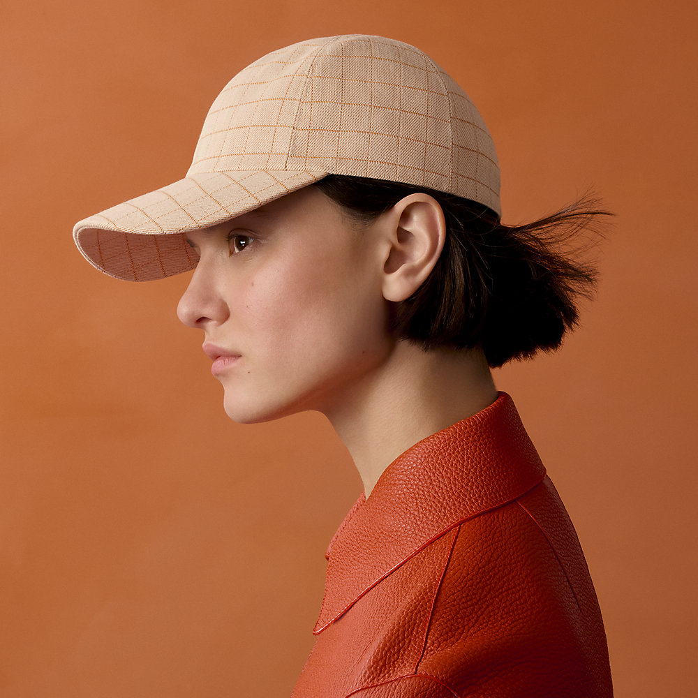 Tess Denim cap - White | Hermès USA