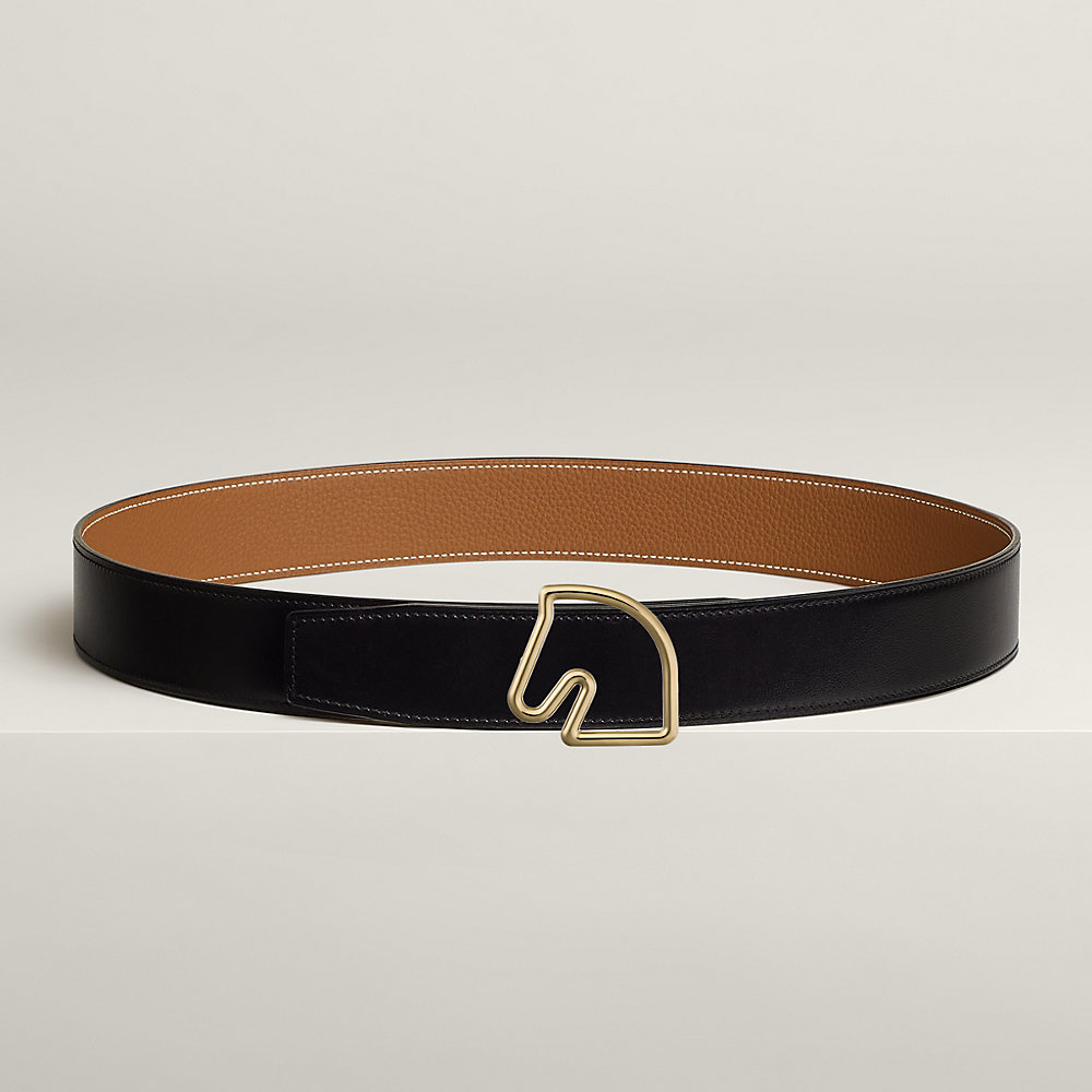 Tete de Cheval belt buckle & Reversible leather strap 38 mm | Hermès UAE