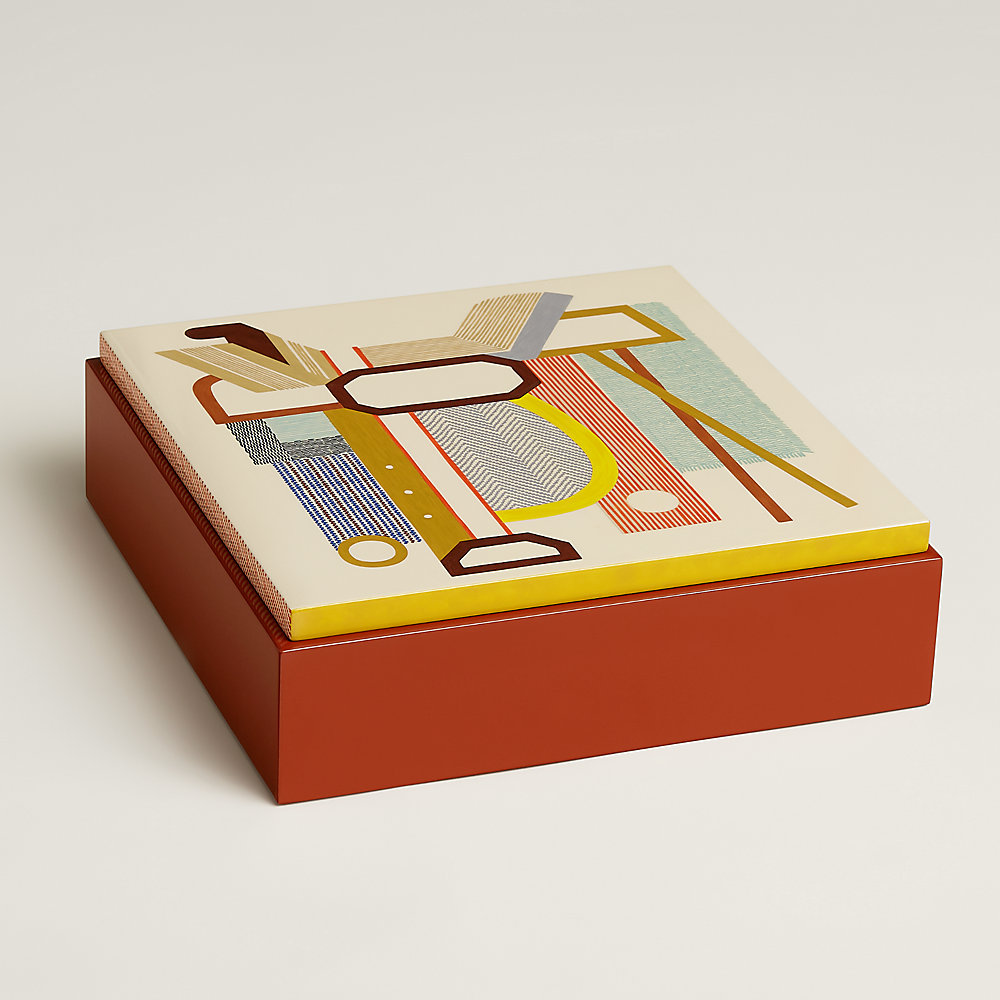 Theoreme Selle Nomade box, large model - Brown | Hermès Australia