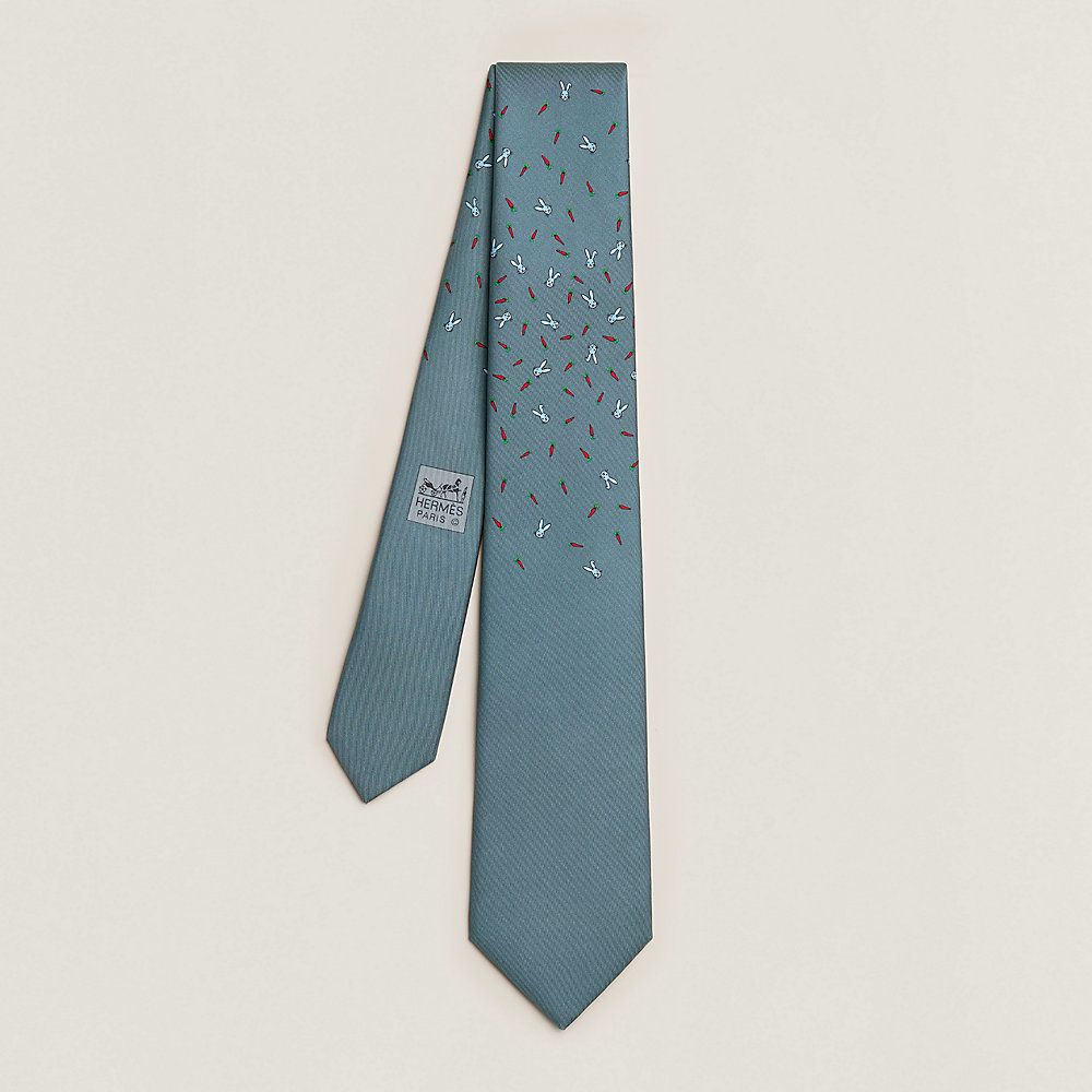 Tie 7 Rabbit Carrot Shuffle tie | Hermès Singapore
