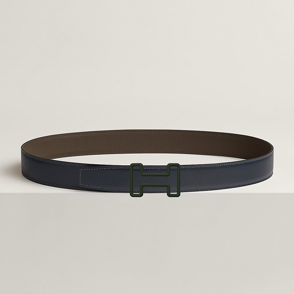 Tonight Color belt buckle & Reversible leather strap 32 mm | Hermès UAE