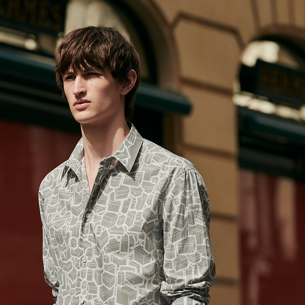 "Tous en Boites au 24" sporty fit shirt | Hermès Saudi Arabia