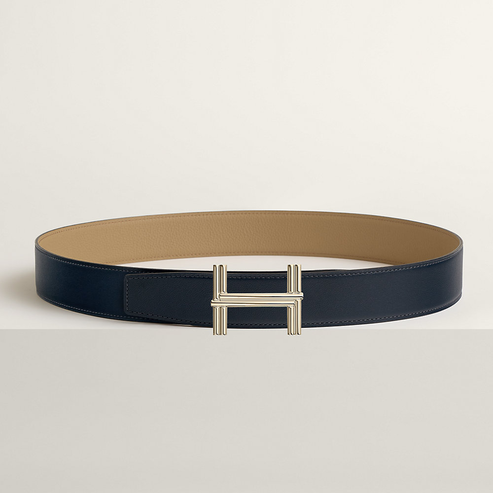 Traverse belt buckle & Reversible leather strap 38 mm | Hermès UK
