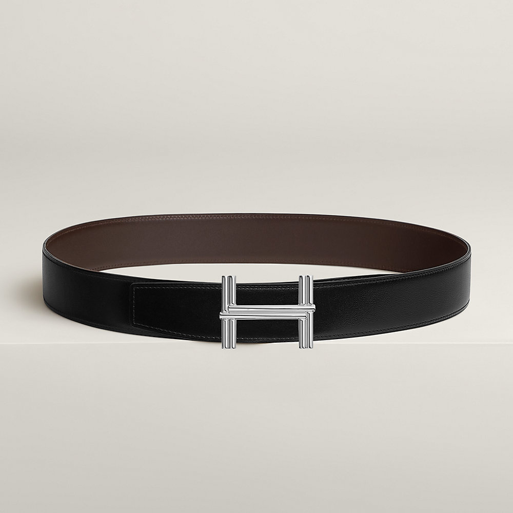 Traverse belt buckle & Reversible leather strap 38 mm | Hermès UK