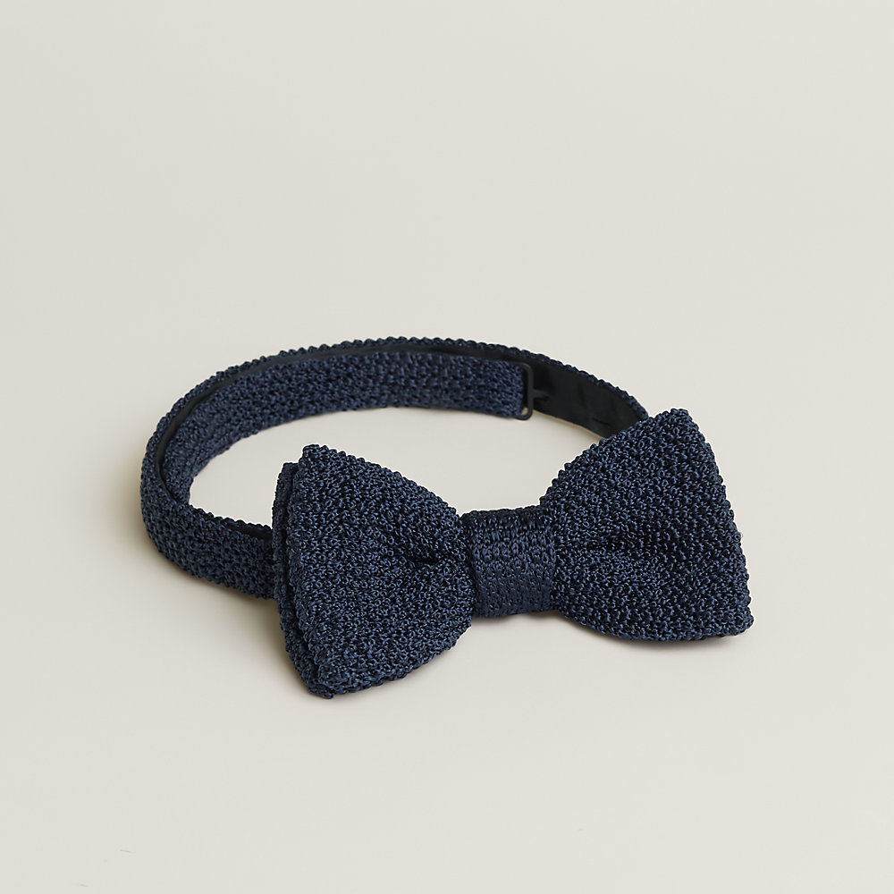 Tricot de Soie bow tie - Blue | Hermès Belgium