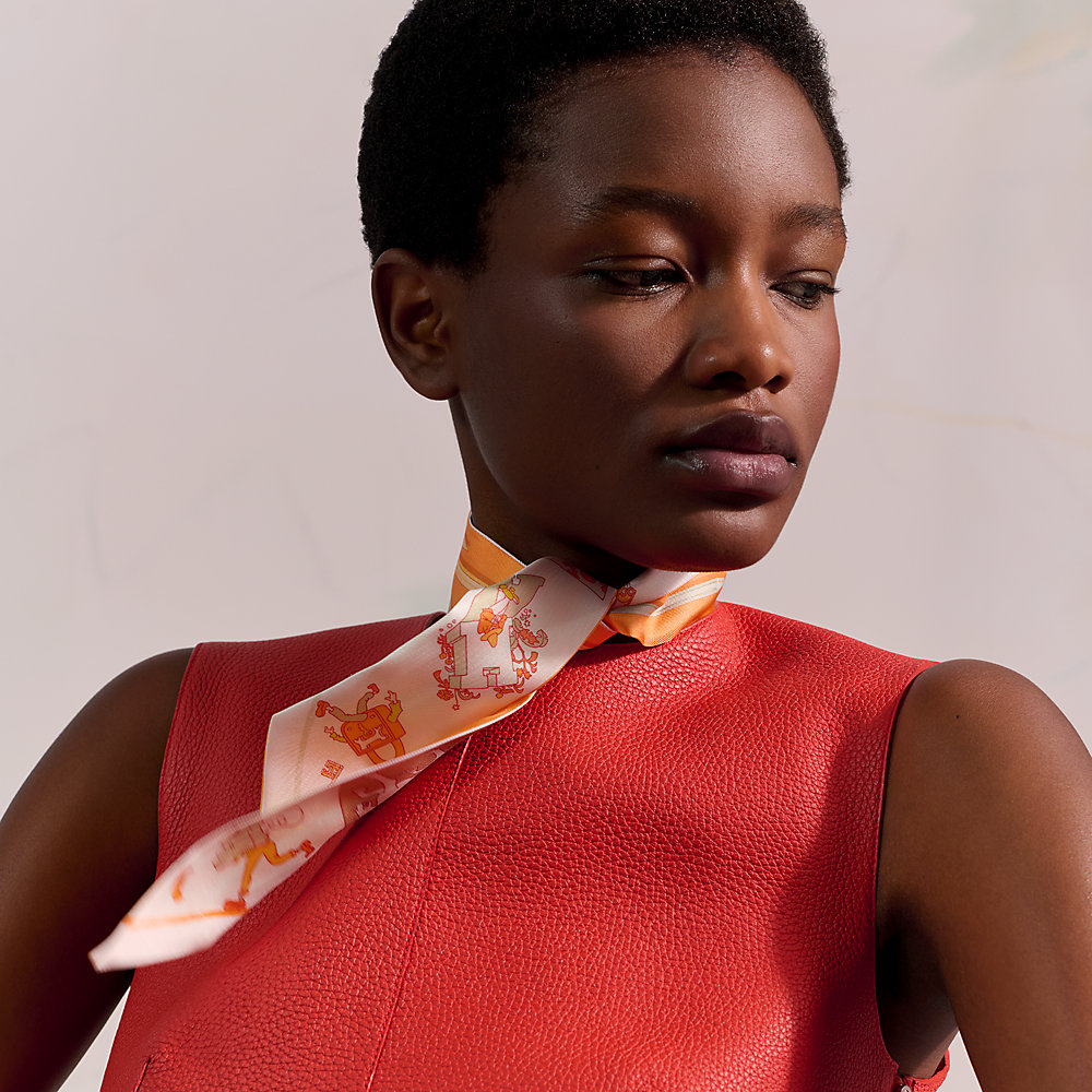 Twilly A Vos Crayons et Carré Libre - Orange | Hermès France