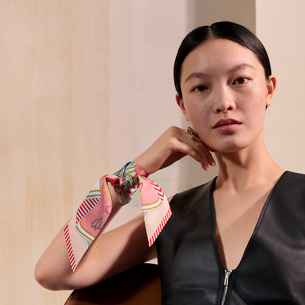 Twilly Bouquets Sellier - Rosa | Hermès España