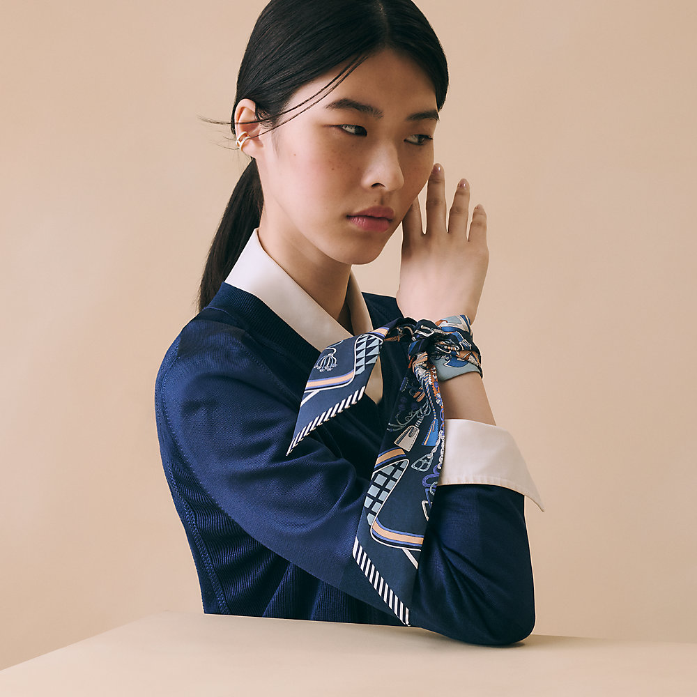 Twilly Bouquets Sellier - Bleu | Hermès Suisse