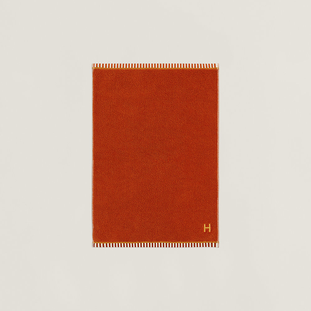 Vice Versa hand towel - Orange | Hermès Australia