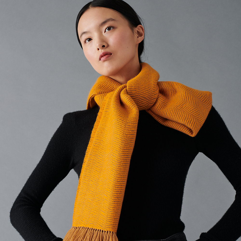 Wavy Double Face muffler | Hermès Singapore